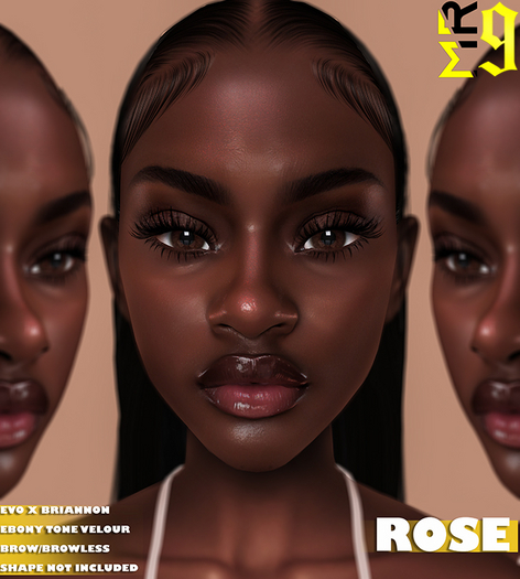 Second Life Marketplace - Rose Skin Ebony Tone (EVO X)